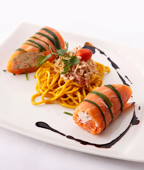 Salmon Paupiette Stuffed With Crab & Cream Cheese by Chef Joe Barza
