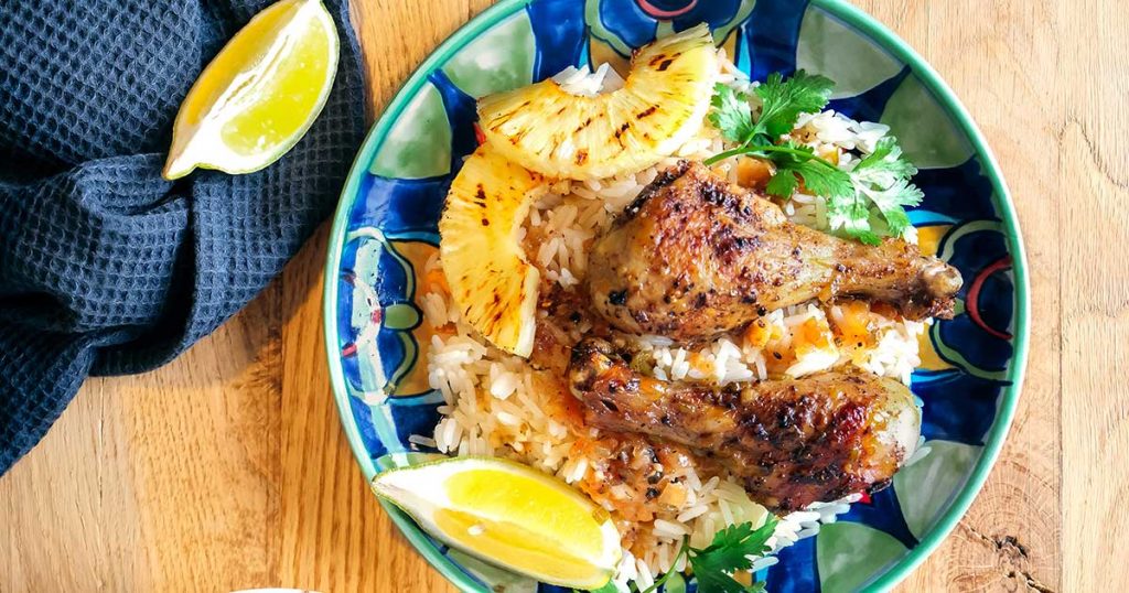 Caribbean rum chicken