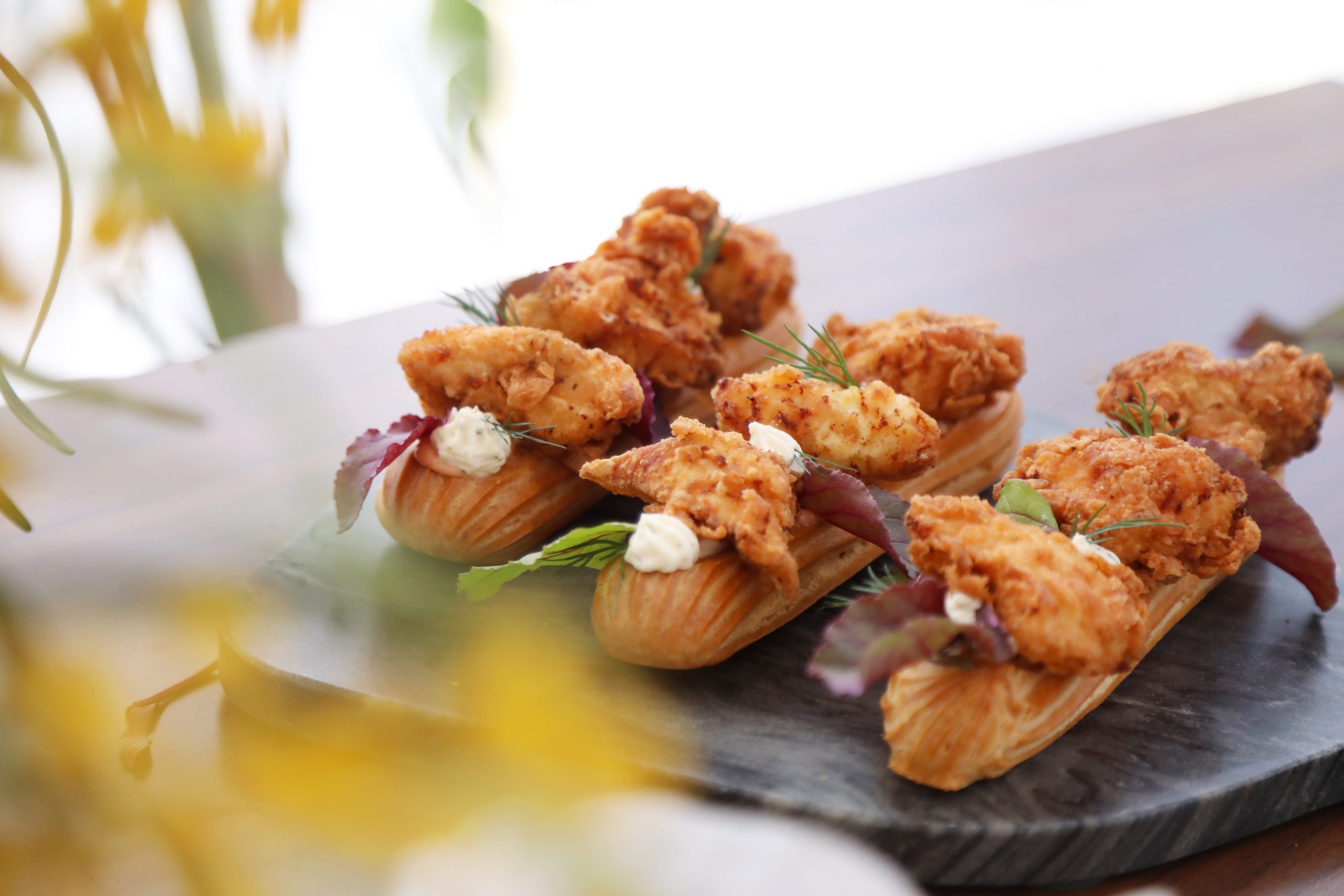 Crispy Chicken Éclair recipe by Noushkalicious