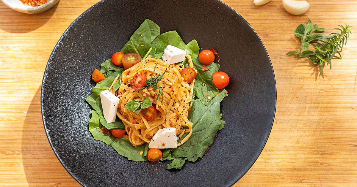 goat-cheese-pasta-landscape - Taste & Flavors