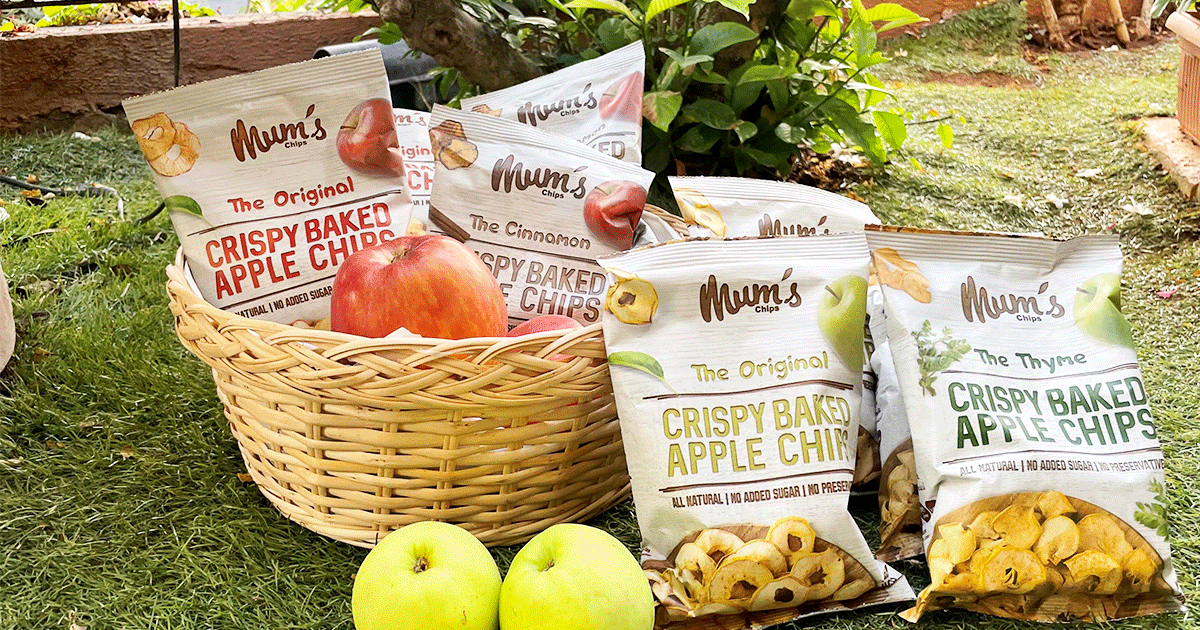 Mum's Chips baked & healthy chips made from Lebanese apples