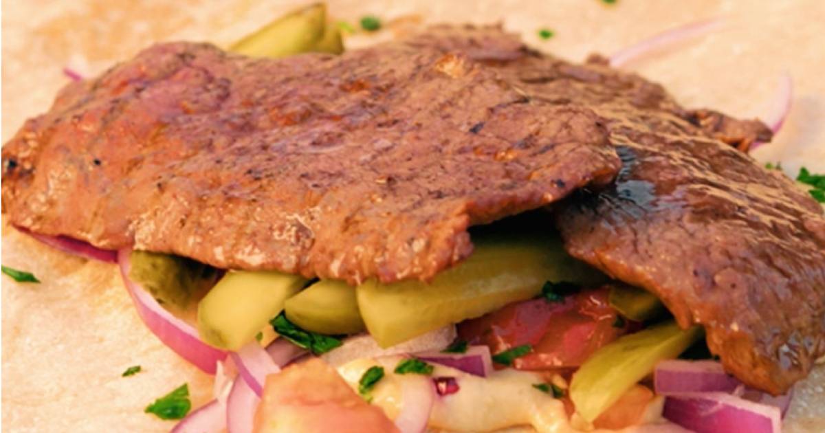 Australian flat iron steak shawarma by Australian beef & lamb