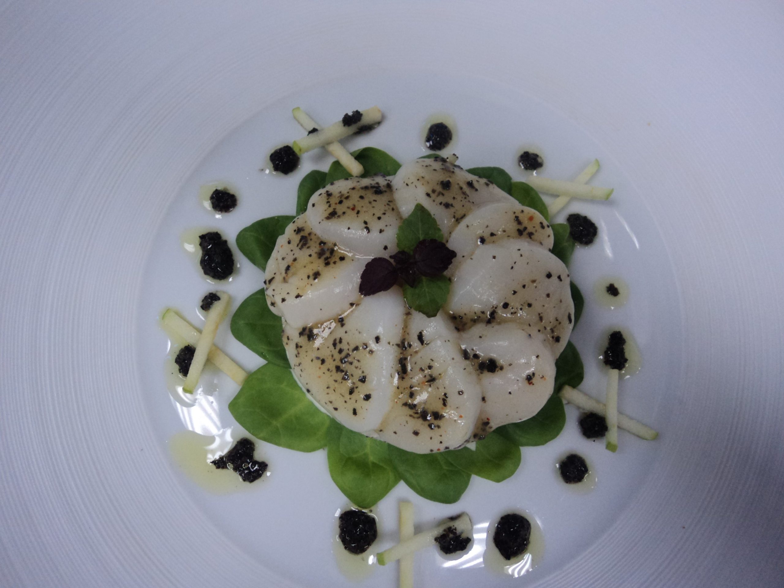 Truffle Marinated Scallops with Celeriac Remoulade